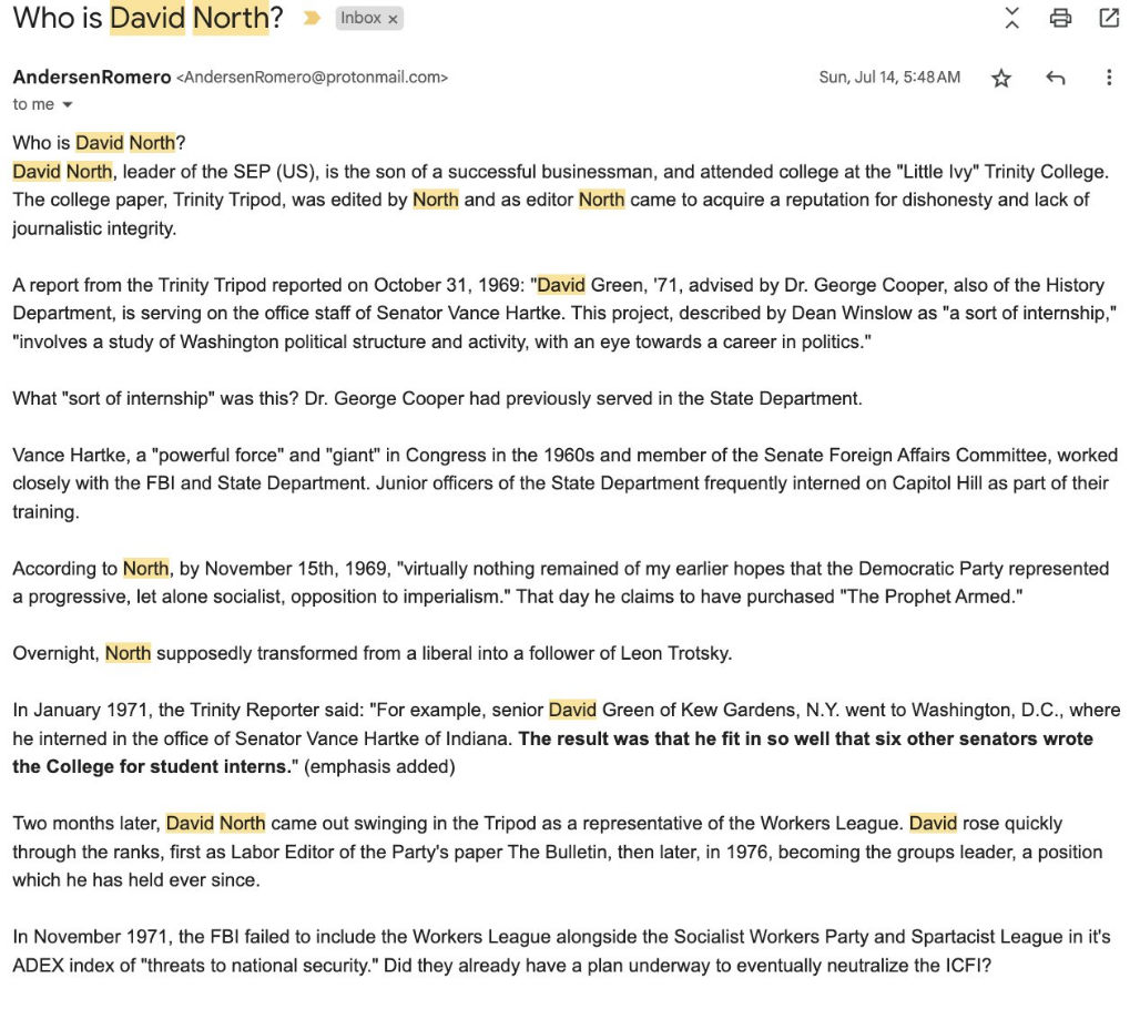 More David North Information Connecting North to Senator Vance Hartke ...